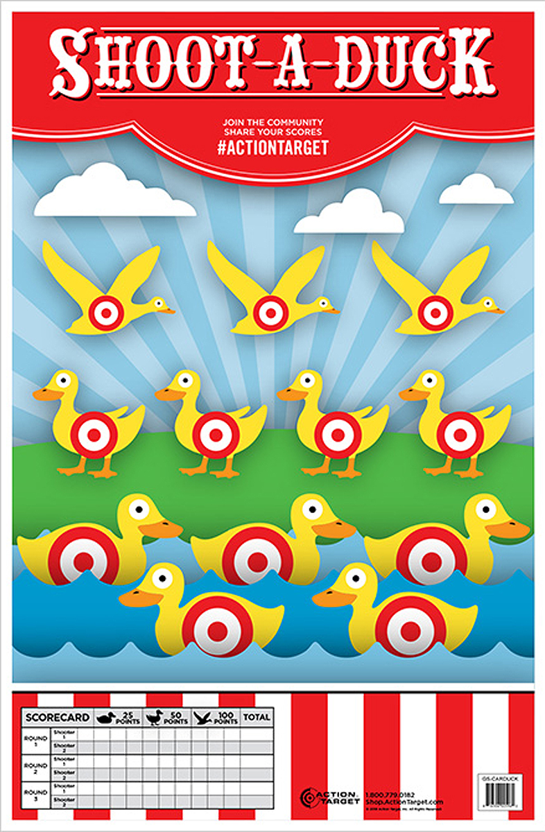 Action Target Inc Entertainment, Gscarduck100 Shoot A Duck 100bx ...