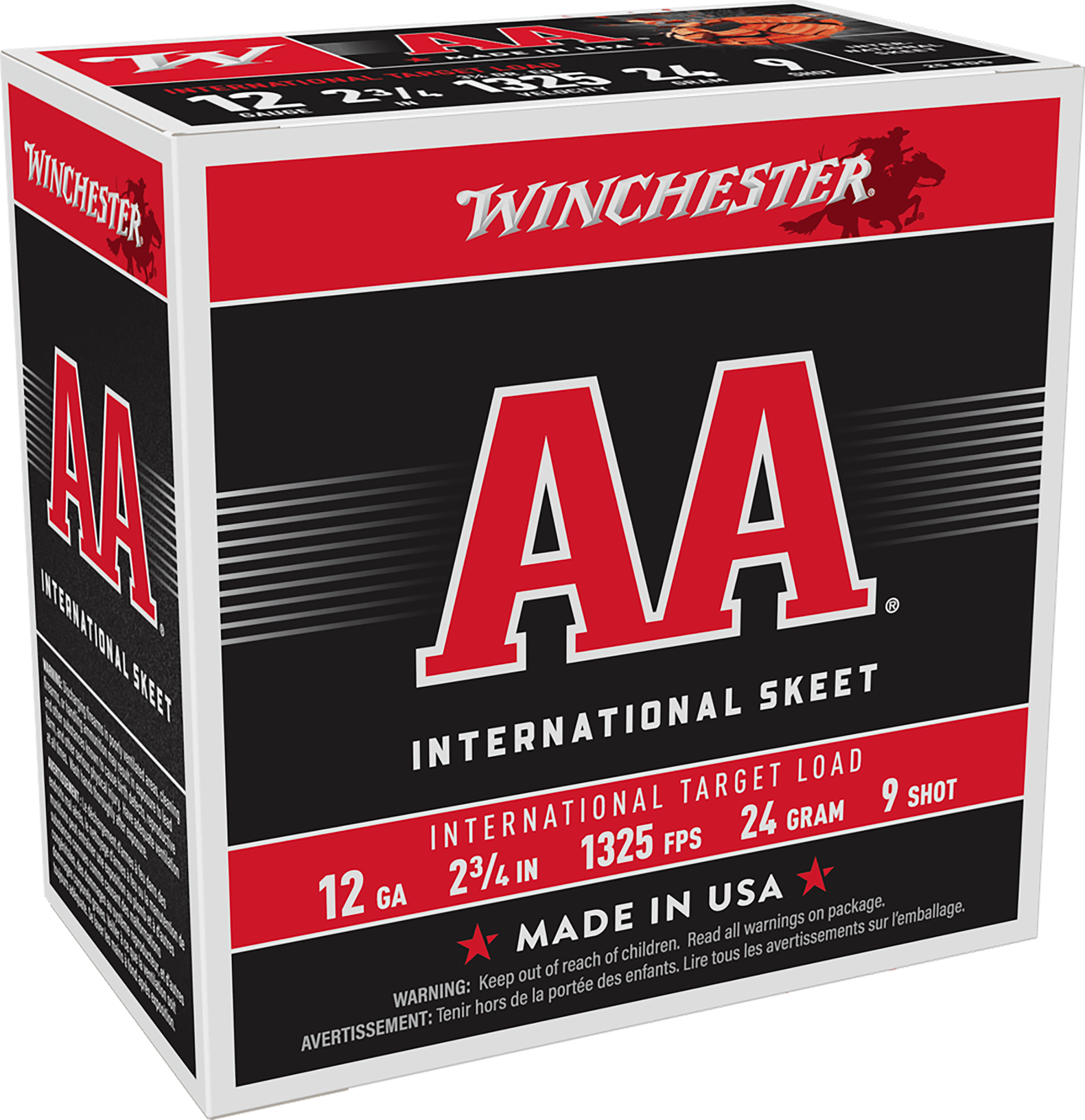 Winchester Ammo Aa, Win Aanl129 Int 12 2.75 9sh 24gm 25-10 - Shotgun ...