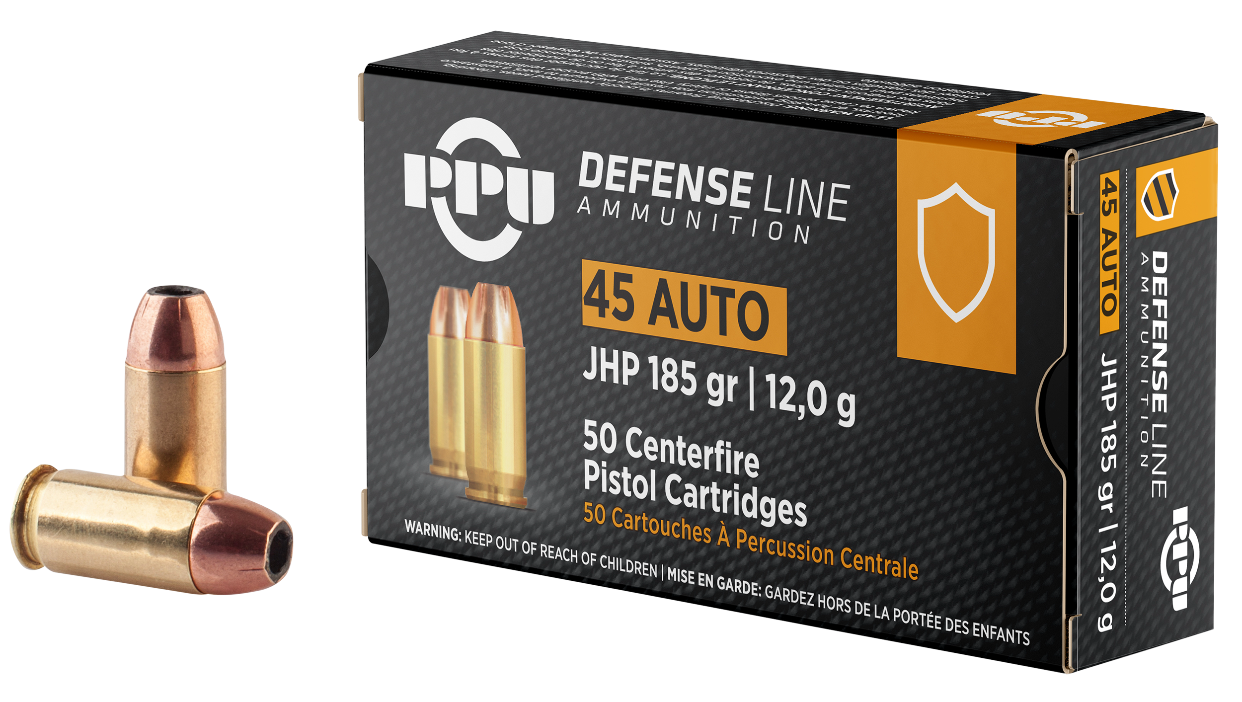 Ppu Defense, Ppd45 45acp 185 Jhp 50-10 - Pistol Ammunition at GunBroker ...