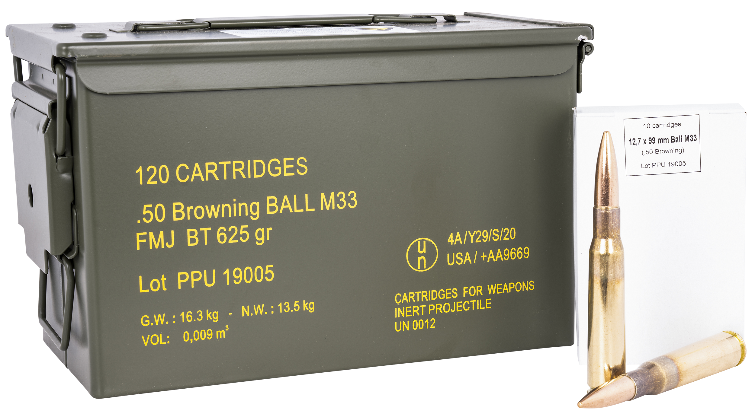 Ppu Rangemaster, Pprm50m .50 Bmg 625 Fmj Rngmstr 120 Rd - Rifle ...