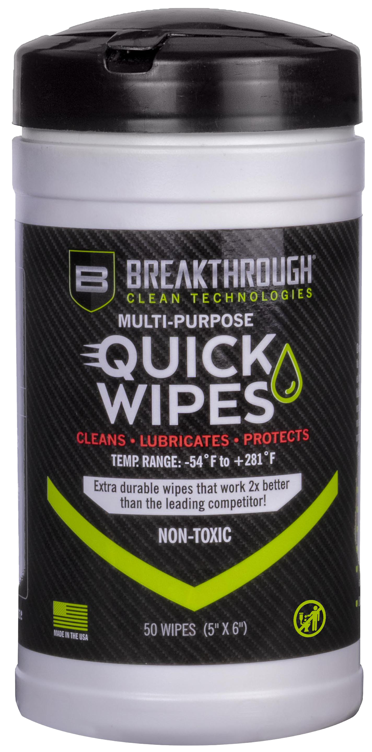 Breakthrough Clean Quick Wipes, Brkthru Bt-clp-qw-50 Syn Clp - Gun ...