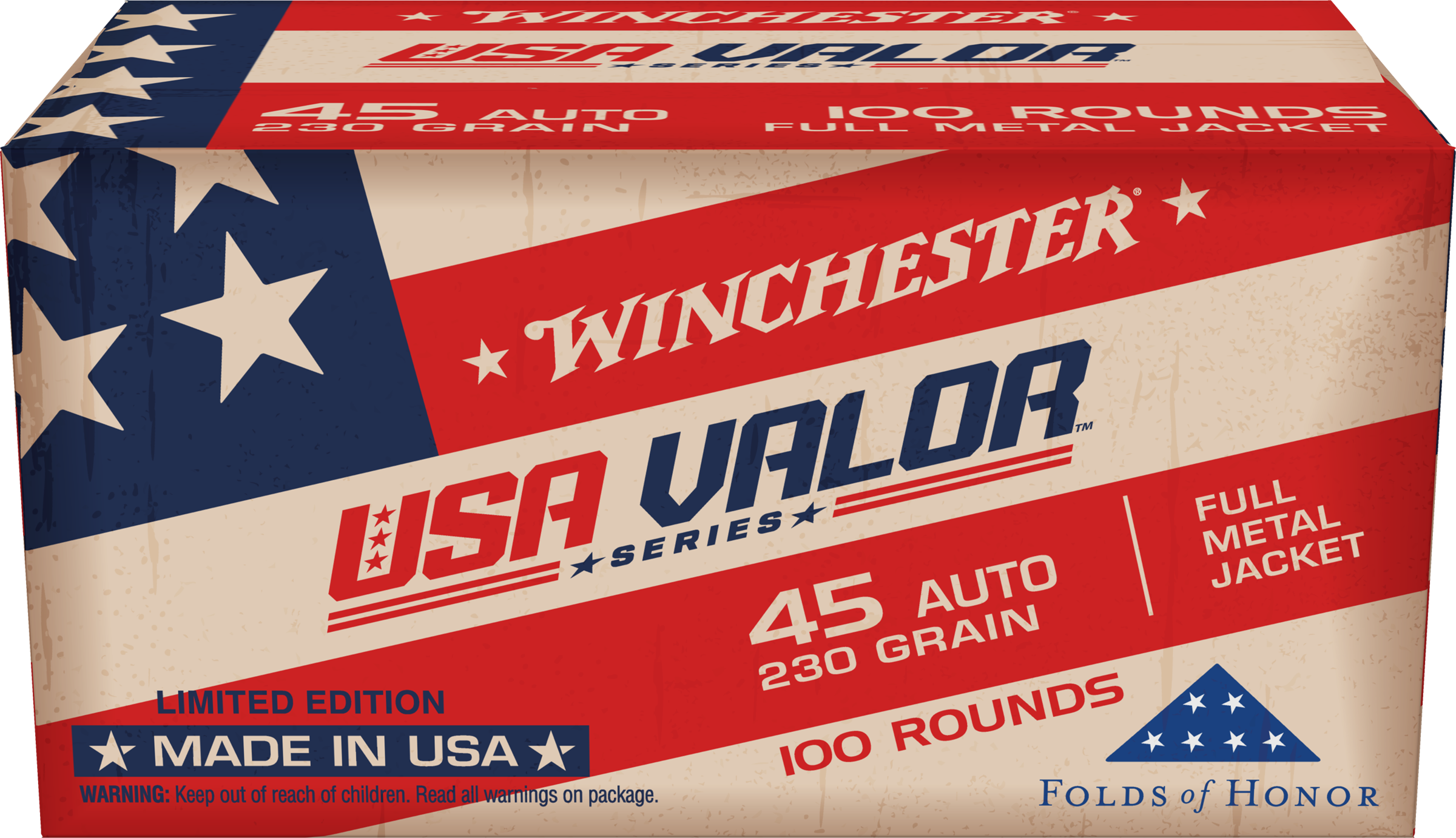 Winchester Ammo Usa Valor, Win Usav45a 45 Trgt 230 Fmj Valr 100-5 ...