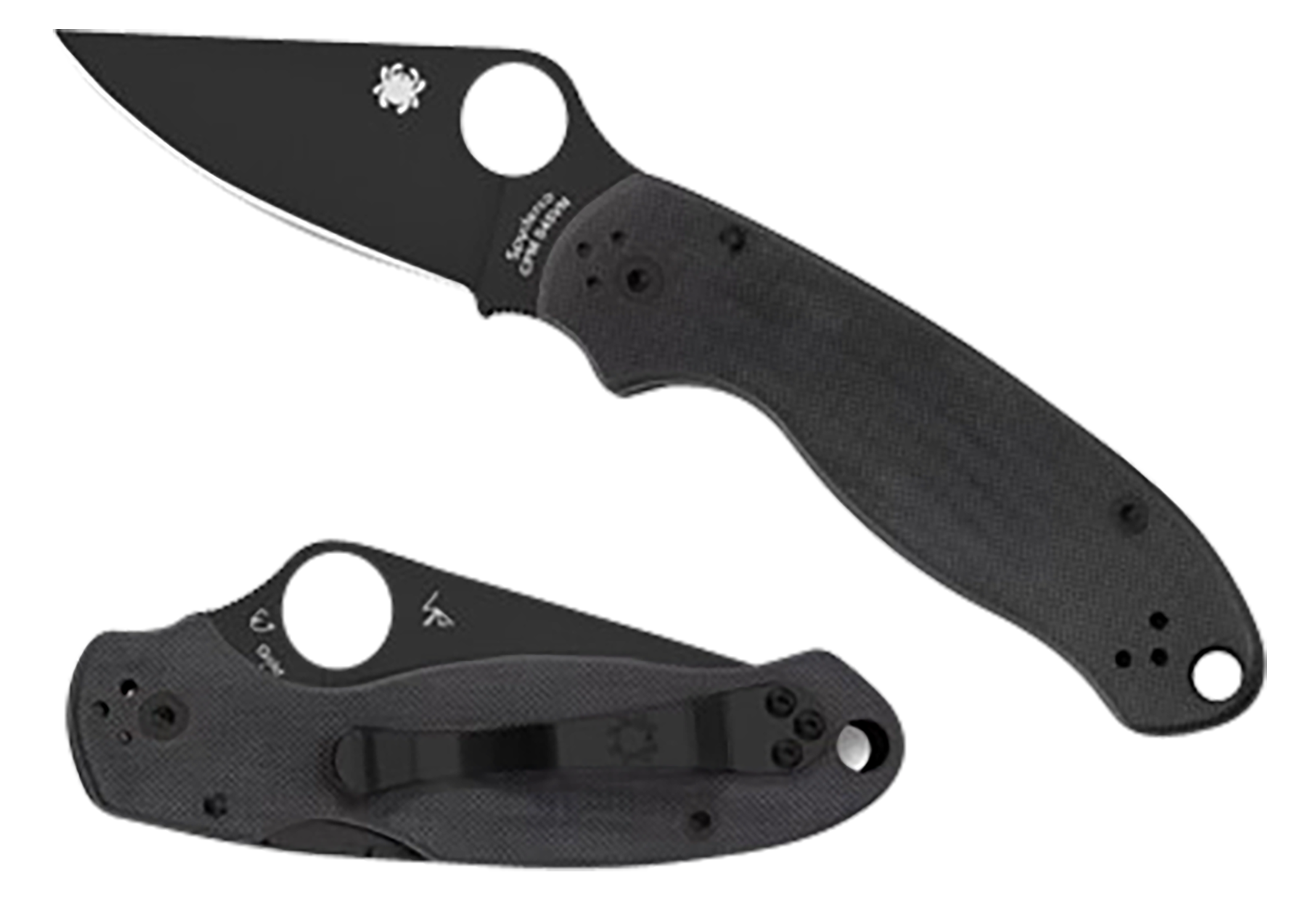 Spyderco Para 3, Spy C223gpbk Black Blade - Hunting Knives at GunBroker ...