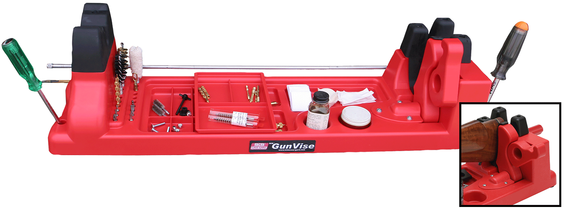 Mtm Gun Vise, Gv30 Red - Gun Cleaning Kits & Gun Cleaning Supplies at ...