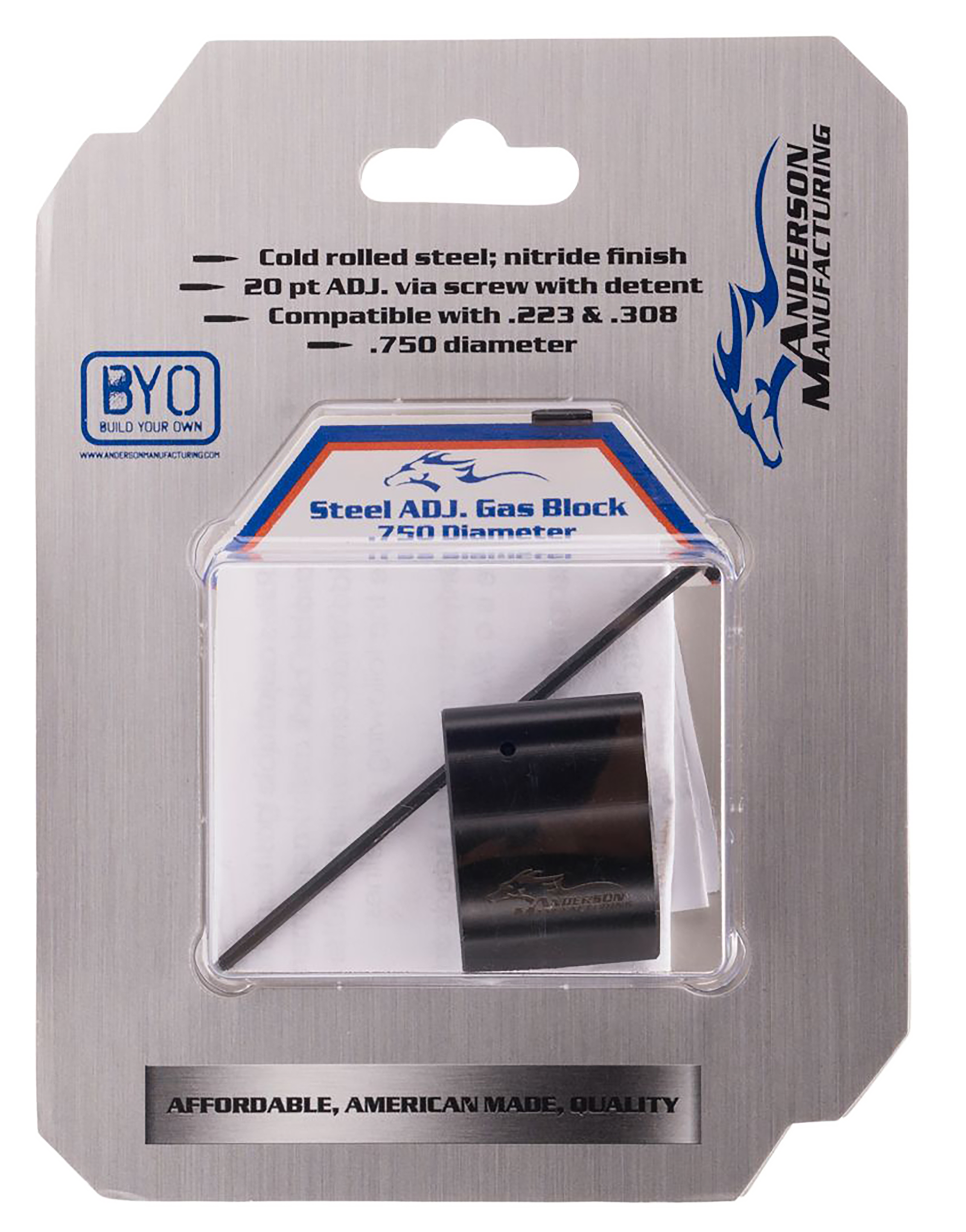 Anderson Low Profile Gas Block, And G2-l054-d000-0p Ar10 Lopro .750 ...
