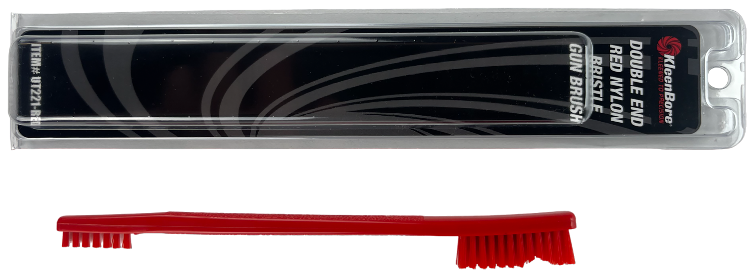 Kleen-bore Double End Brush, Kln Ut221red Dbl Red Nylon Brstl Gnbrush ...