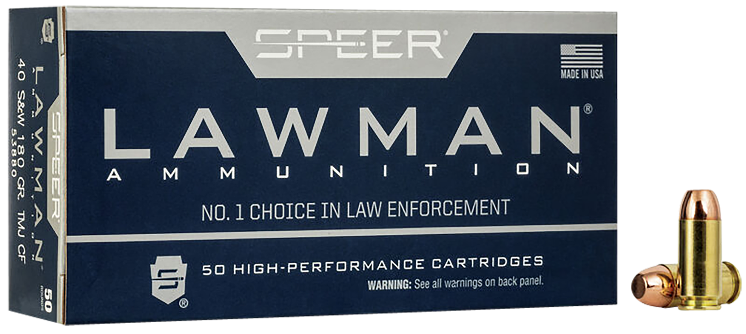 Speer Ammo Lawman, 53880 Cf 40s 180 Tmj 50-20 - Pistol Ammunition at GunBroker.com : 1077220072