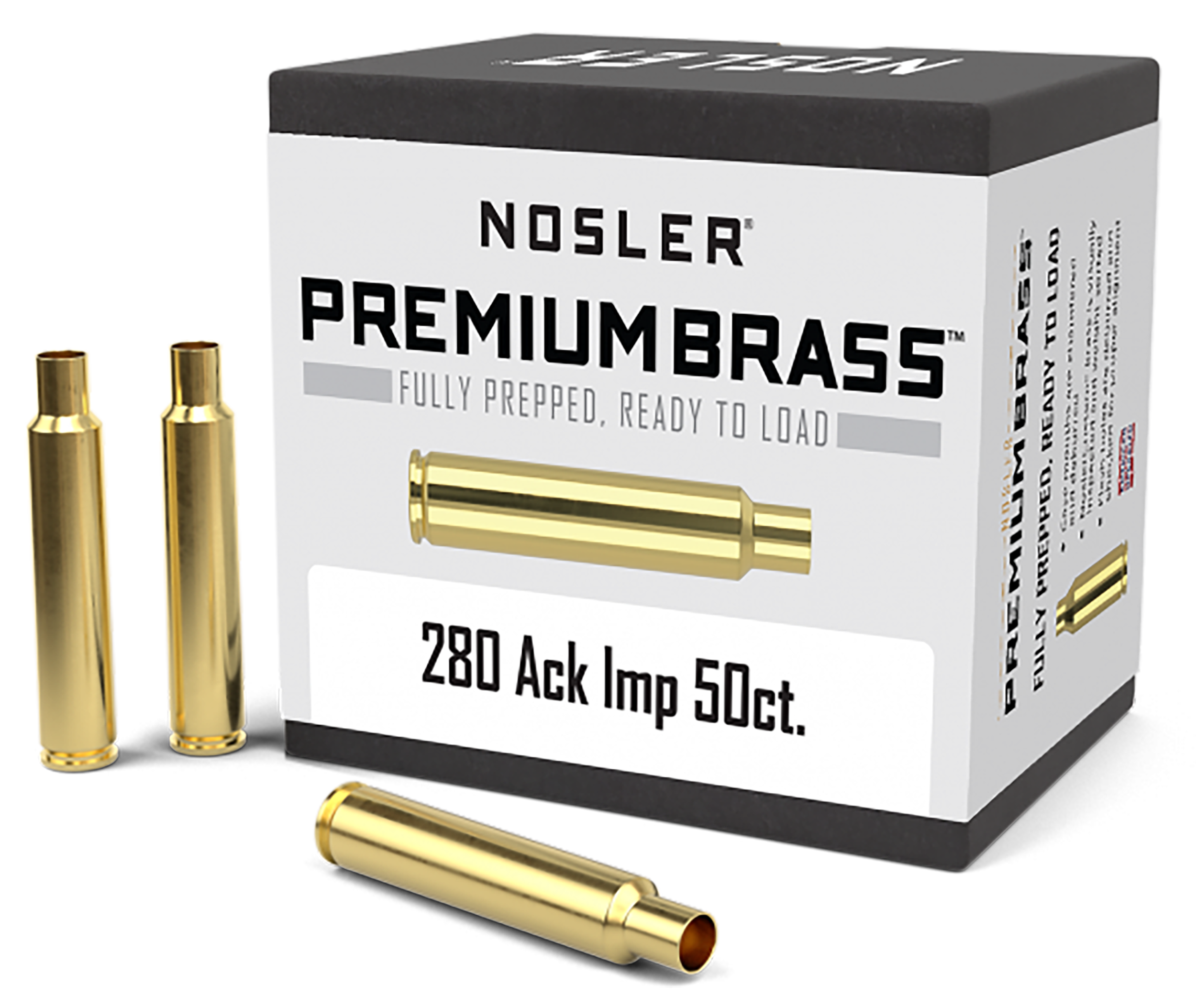 Nosler Premium Brass, Nos 10175 Custom 280 Ack 50 - Other Reloading Supplies at GunBroker.com ...