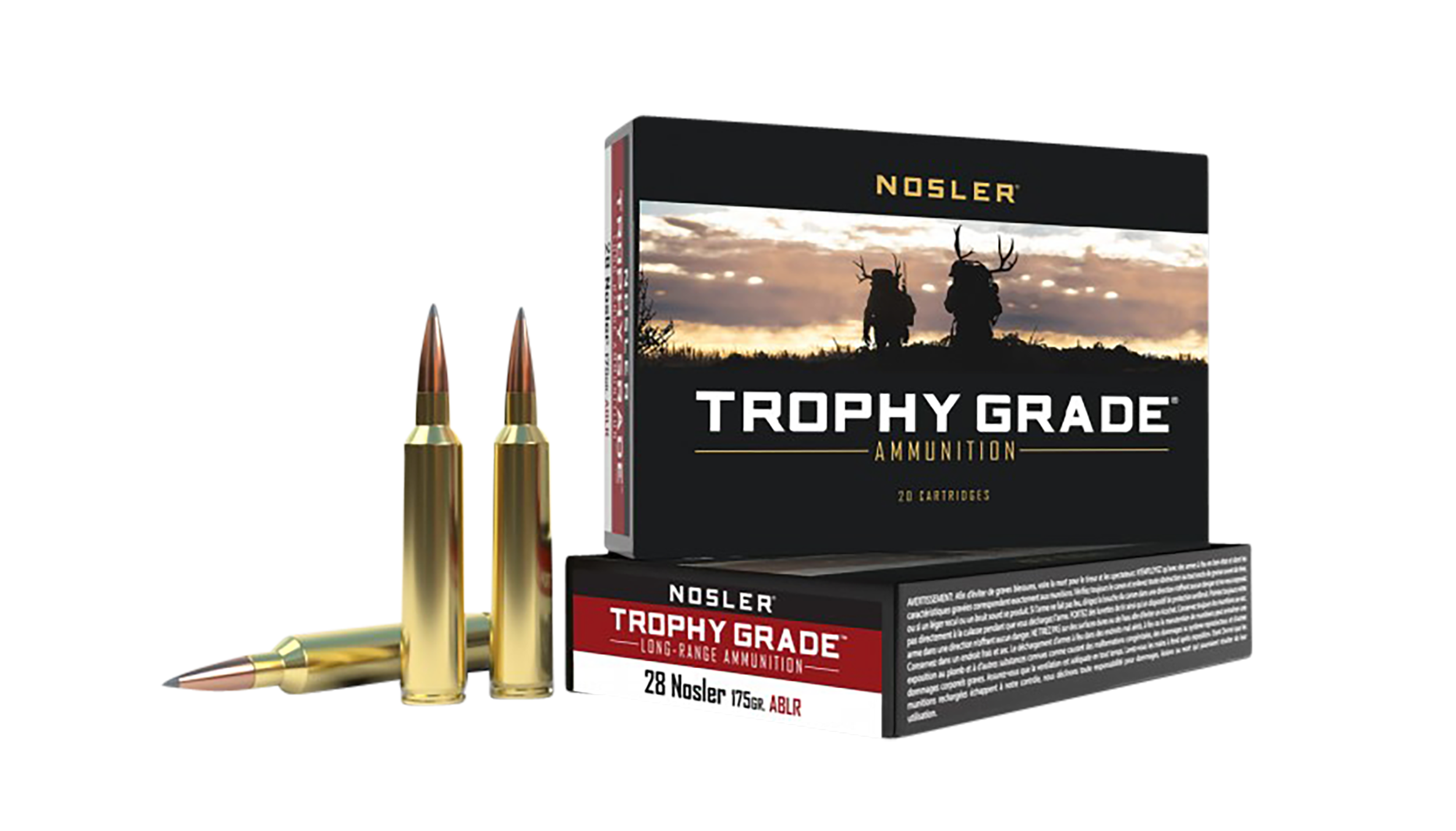 Nosler Trophy Grade, Nos 60155 28nos 175 Ablr 20-10 - Rifle Ammunition ...