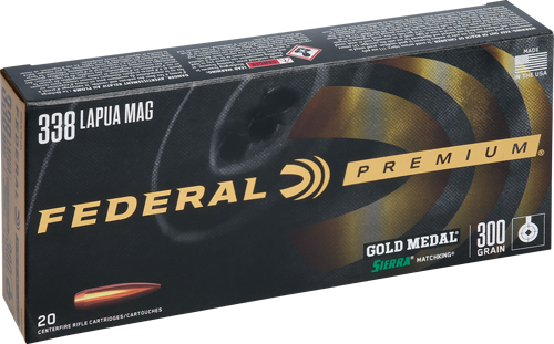 Federal Gold Medal 338 Lapua - Mag 300gr Match 20rd 10bx-cs - Pistol ...