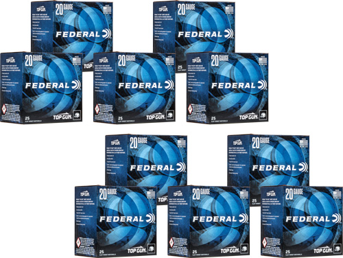 Federal Top Gun 20ga 7-8oz - 7.5 1210fps 250rd Case Lot - Pistol ...