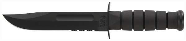 Ka-bar Fighting-utility Knife - 7" Serr W-plastic Sheath Black - Pocket ...
