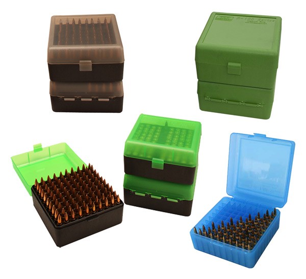 Mtm Deluxe Ammo Box Rifle 100 - Rounds 22-250 To 375h&h Grn - Ammo ...